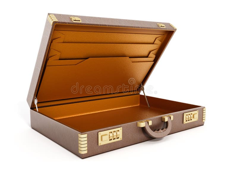 Open vintage briefcase stock photo. Image of briefcase - 52087748