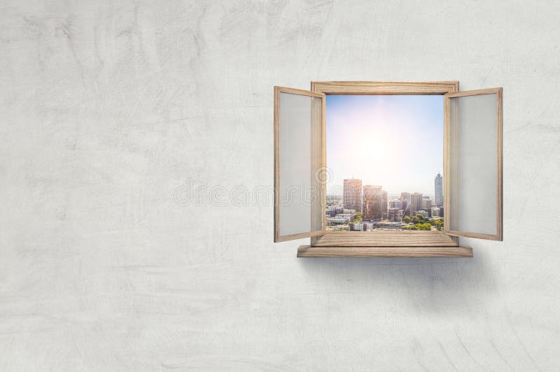 Open Window - From Outside Or From Inside Stock Image - Image of ...