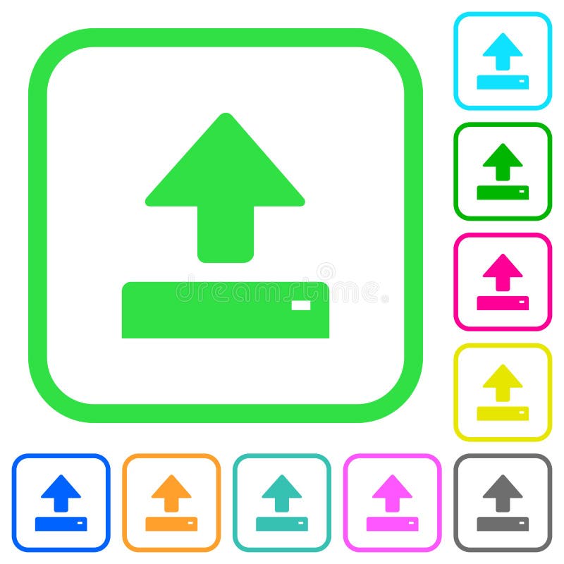 Open Vivid Colored Flat Icons Stock Vector - Illustration of harddisk ...