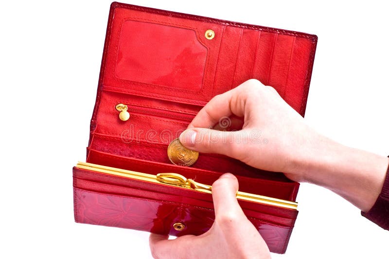 Open wallet stock image. Image of leather, close, debt - 12997221