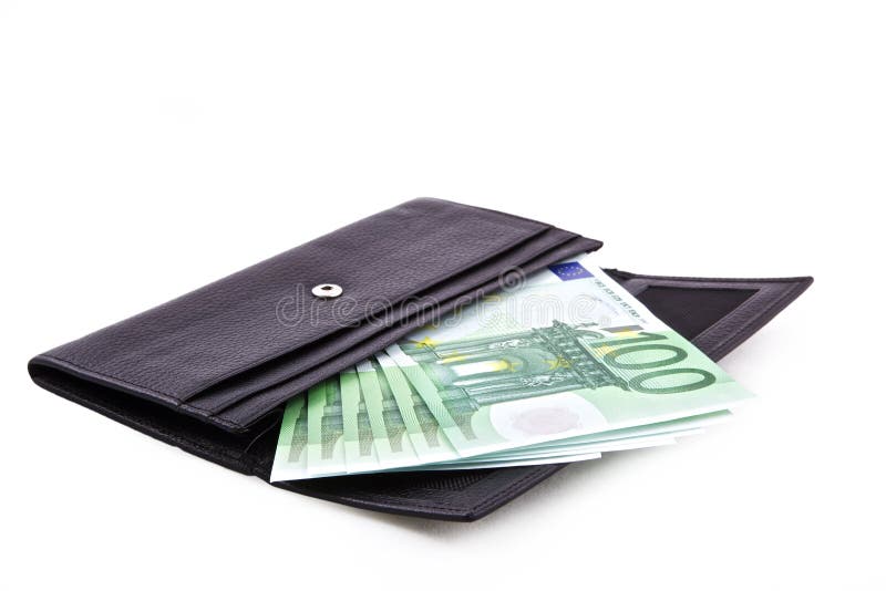 Open Wallet with Euro Banknotes Stock Photo - Image of investment, rich ...