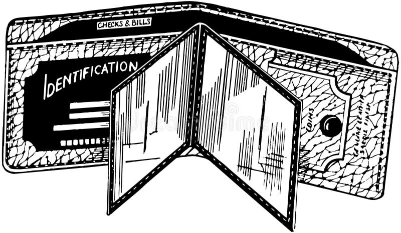 Open Wallet stock vector. Illustration of coins, 1950s - 42096097