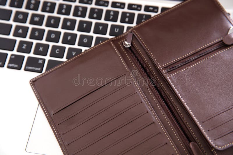 Open Wallet on Computer Keyboard Editorial Photo - Image of consumption ...