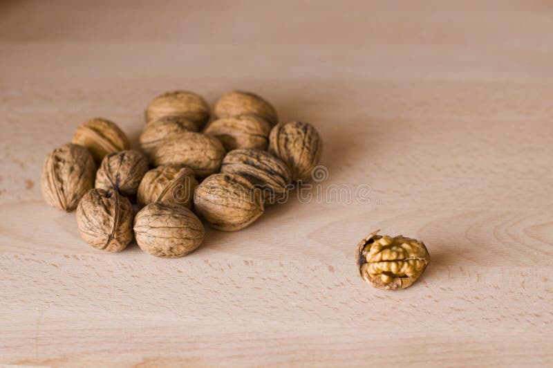An open walnut stock image. Image of nourishment, kernel - 33189563