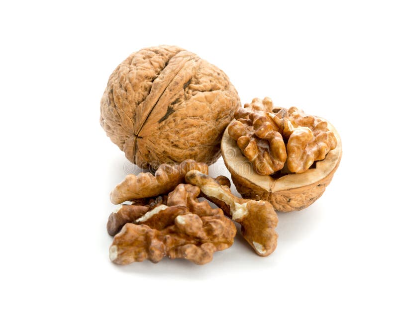 Open walnut stock photo. Image of cracked, background - 63617170