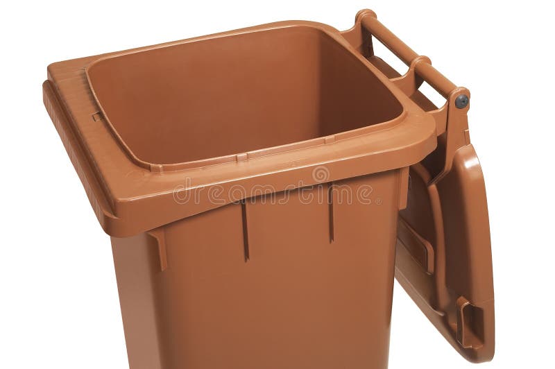 Brown waste container stock image. Image of rubbish, object - 21591125