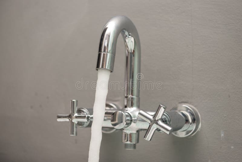 Open water from faucet stock photo. Image of open, water - 34428002