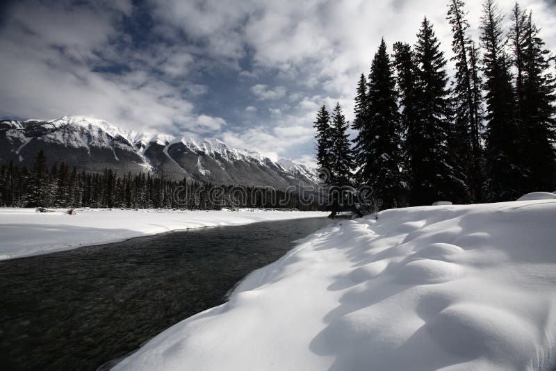 Open water in winter stock photo. Image of columbia, clouds - 15427890