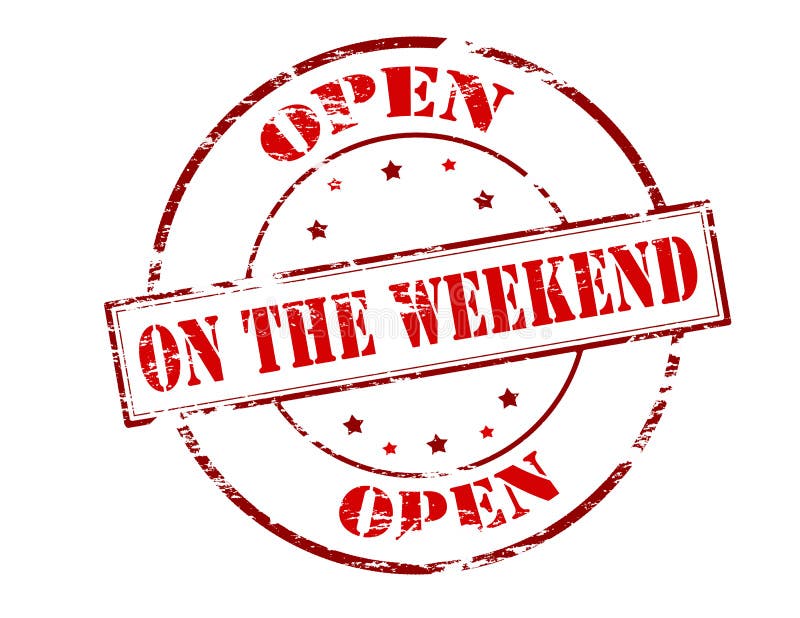 Open on the weekend stock illustration. Illustration of rubber - 92114384