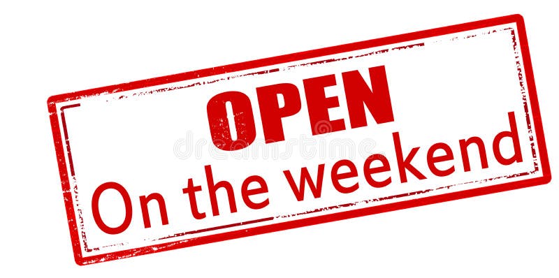 Open on the weekend stock illustration. Illustration of frank - 92110170