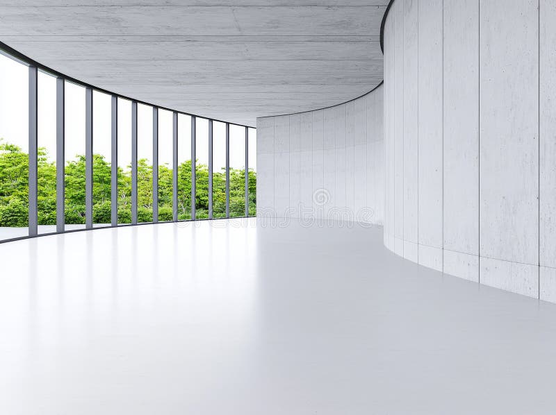 Open and Well-lit Interior with a Broad, Luminous Display. Stock ...