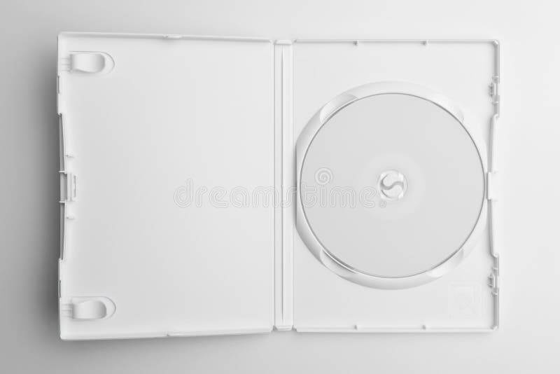 Open White Blank Dvd Box with Blank Cd Stock Photo - Image of package ...