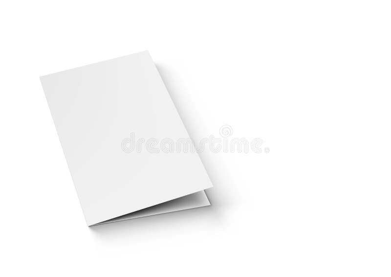 Open White Blank Menu Cover with Shadow Stock Vector - Illustration of ...
