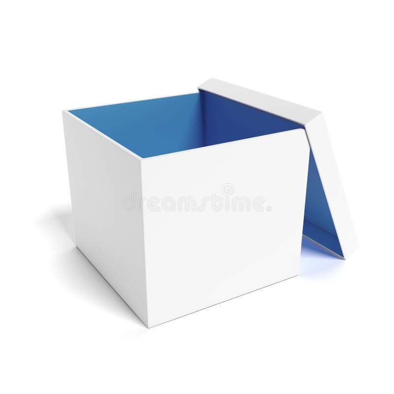 Open White Box Mockup Design Template Stock Vector - Illustration of ...
