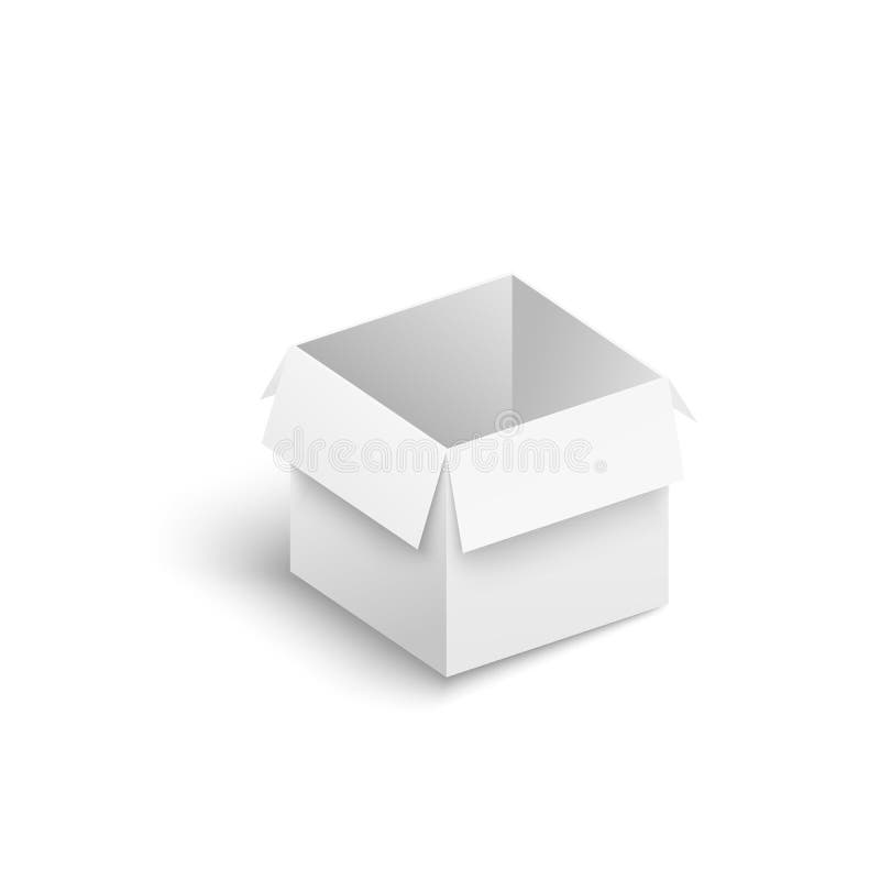 Open Box on White Background. Vector Illustration. Stock Illustration ...