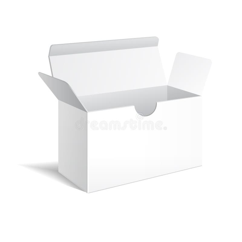An Open White Box with Flaps Extended. Vector Stock Vector ...
