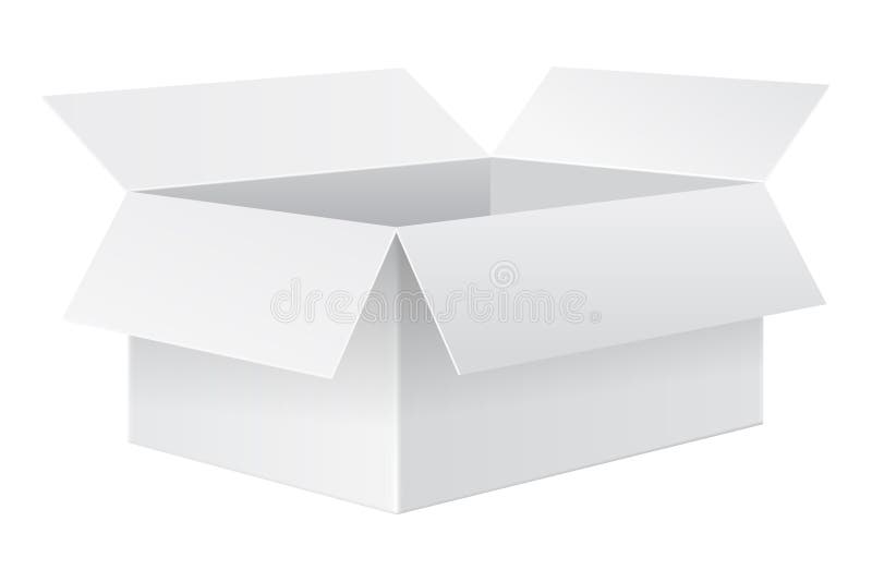 Open white box mockup stock vector. Illustration of storage - 126994914