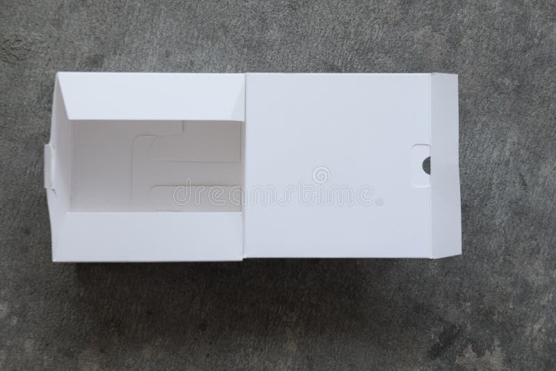 Open white cardboard box stock photo. Image of office - 129746596