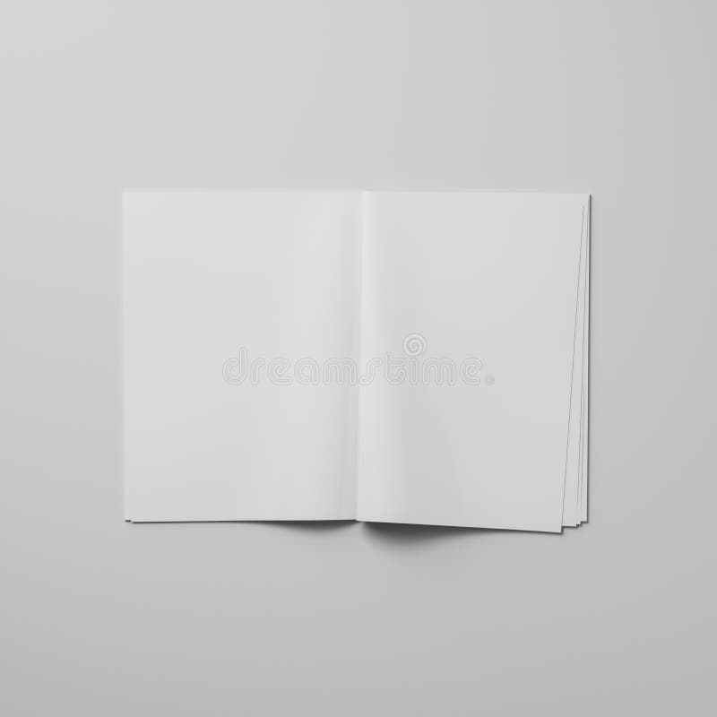 Open White Empty Magazine. White Sheets Stock Illustration ...
