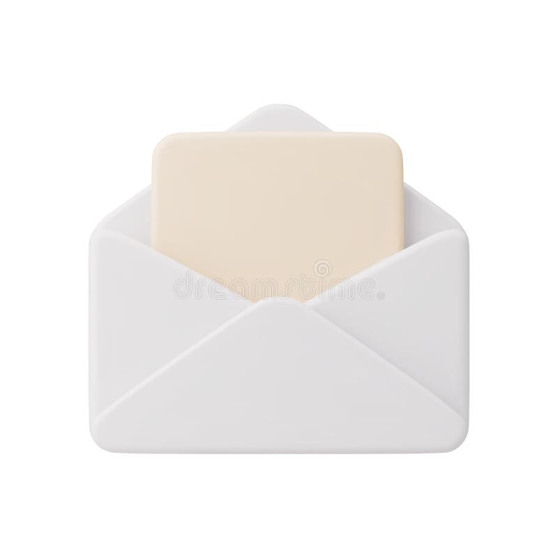 White Open Envelope Paper Message Stock Illustrations – 17,917 White ...