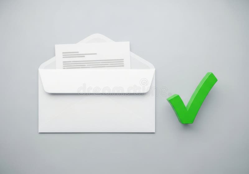 Open Envelope Check Mark Stock Illustrations – 885 Open Envelope Check ...