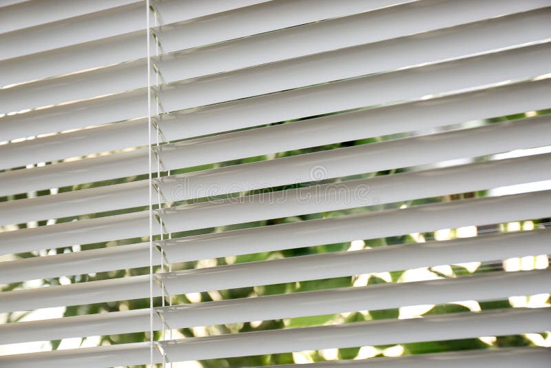 Open White Horizontal Window Blinds Stock Photo - Image of blind ...