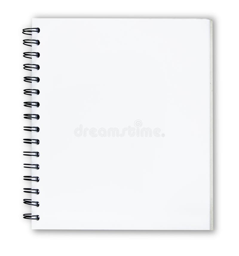 Open White Notebook Front Cover Isolate Stock Image - Image of binder ...