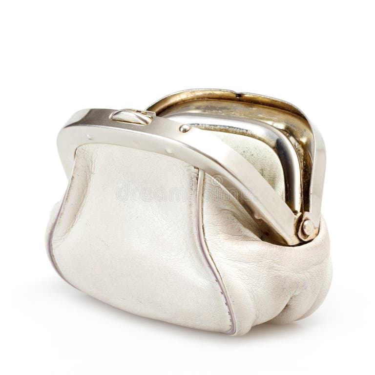 Open white purse stock image. Image of finances, savings - 20313557