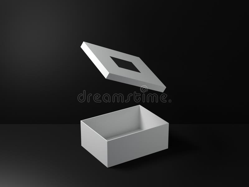 Open Shoe Box. Outline Drawing Stock Vector - Illustration of shape ...