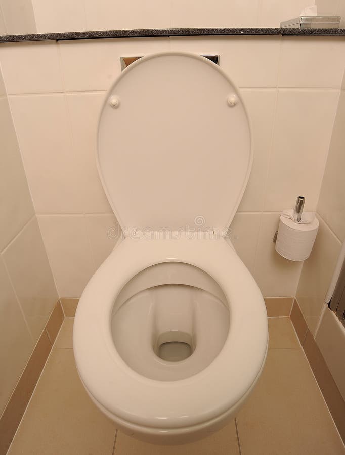Open white toilet stock image. Image of paper, flushed - 27773059