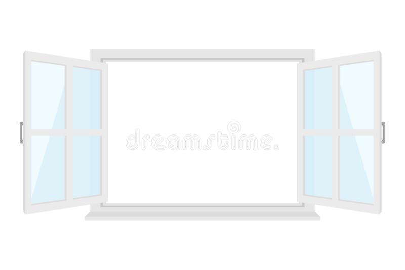 Open white window stock vector. Illustration of light - 190877597