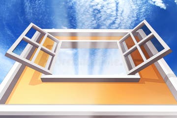 Open window stock illustration. Illustration of design - 2443876