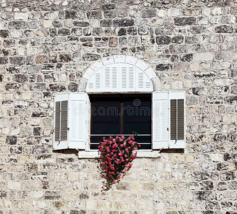 Open Window stock image. Image of stone, wooden, house - 25535587