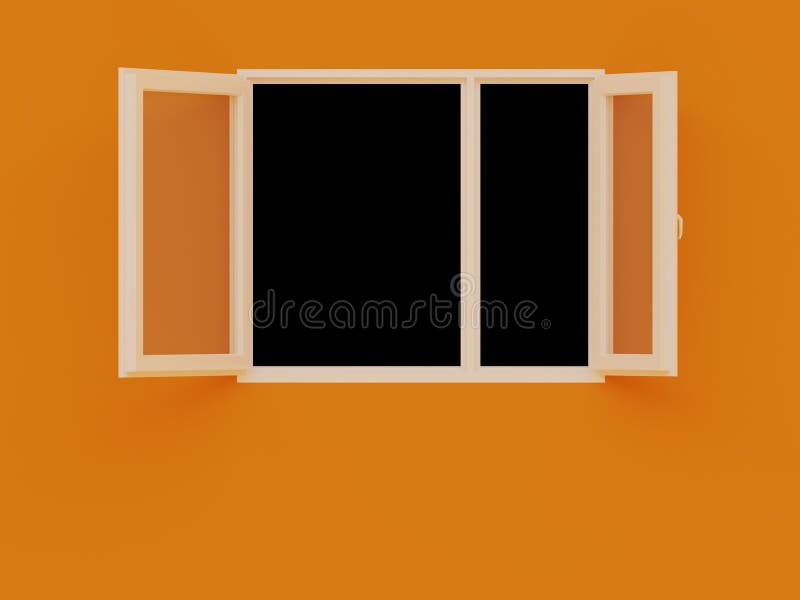Open window stock illustration. Illustration of wall, interior - 7768046