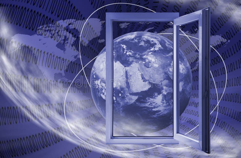 Image of an Open Window and a Tree in the Form of a Heart that Grows in ...