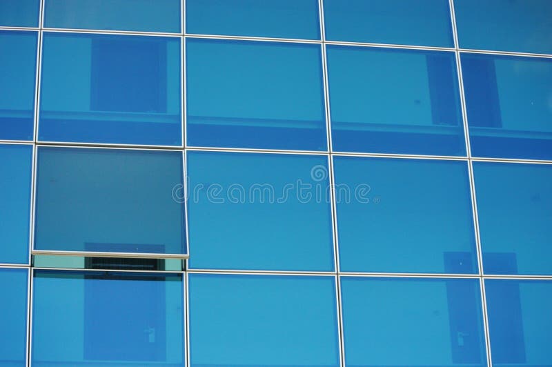 Open Window on a Building that is in Glass Stock Photo - Image of line ...