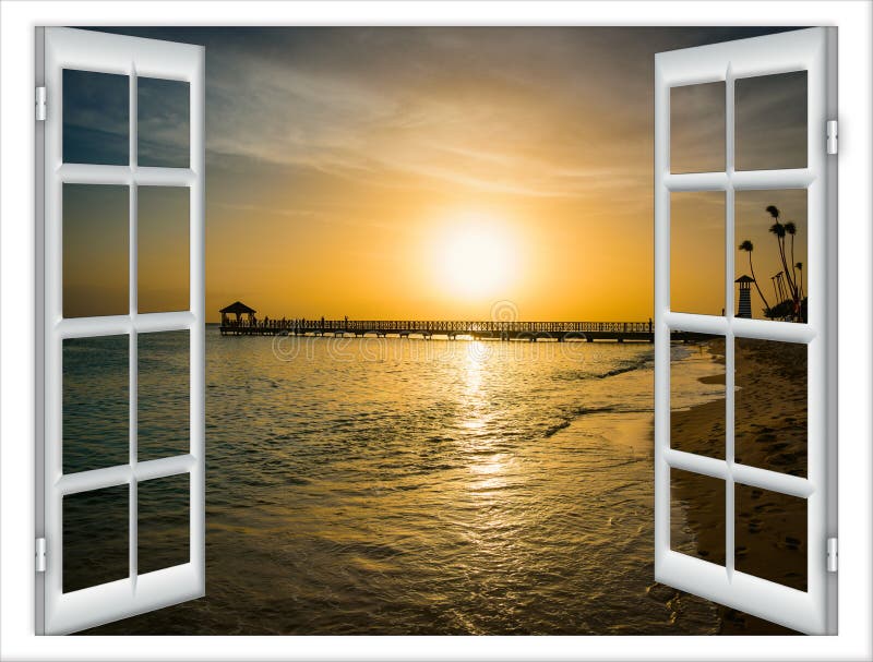 Open window cloud sun stock photo. Image of design, frame - 107290246