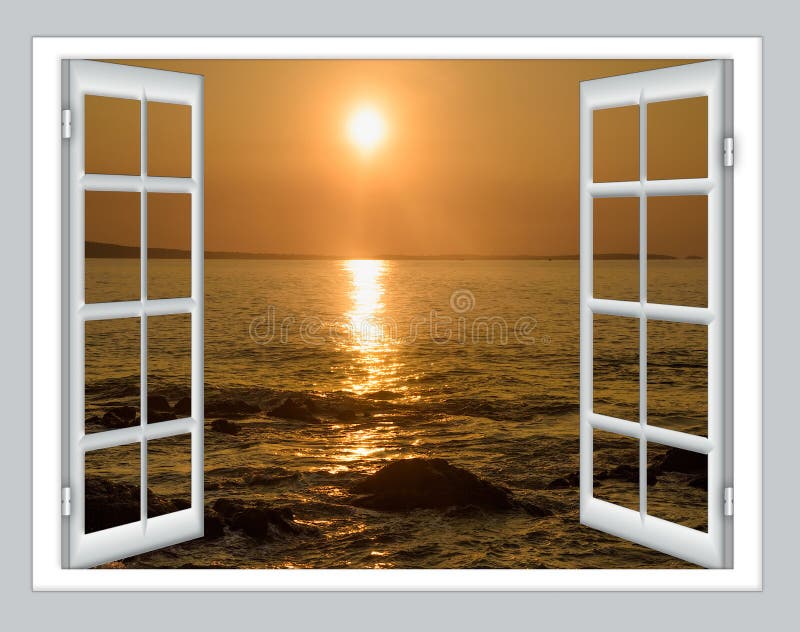 Open window cloud sun stock photo. Image of clear, beautiful - 130687410