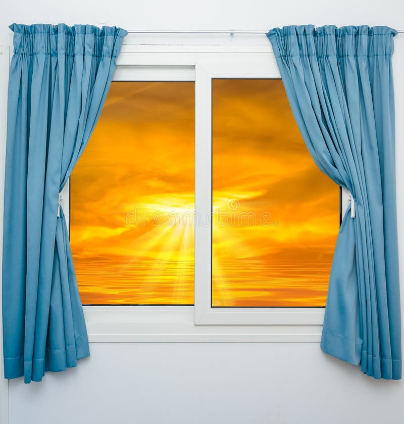Open window cloud sun stock image. Image of fresh, inside - 74327159