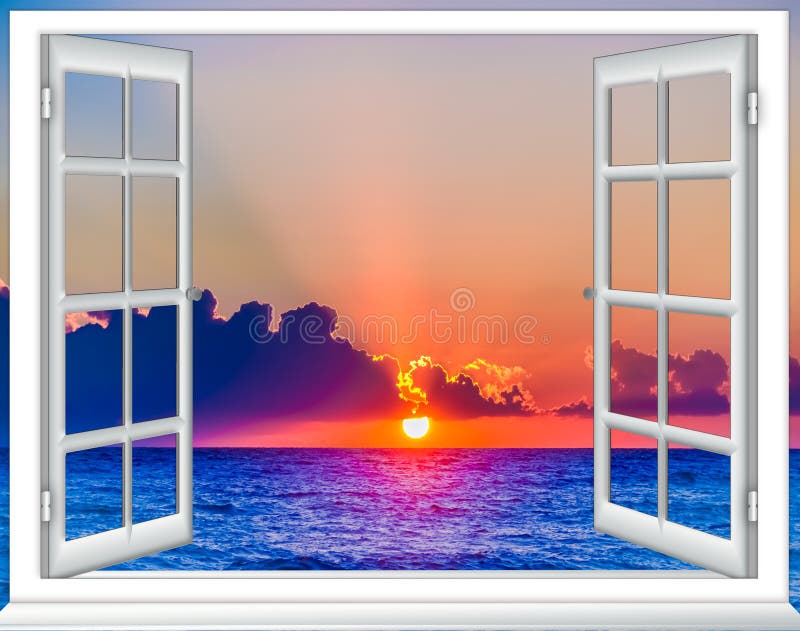 Open window cloud sun stock photo. Image of environment - 96339434