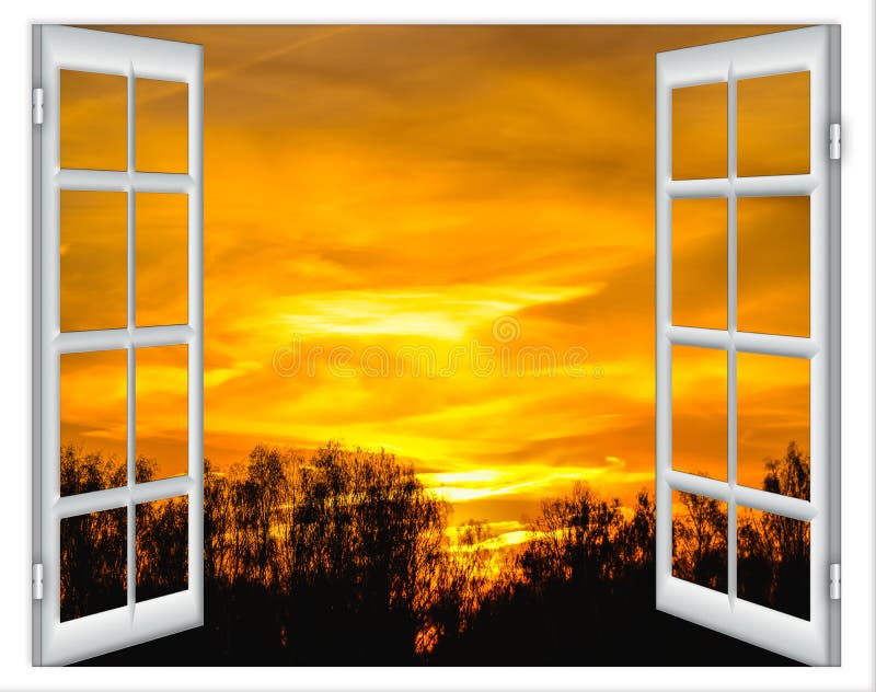 Open window cloud sun stock image. Image of beautiful - 96764431