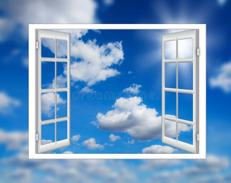 Open window cloud sun stock photo. Image of beautiful - 79749488