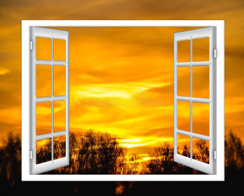 Open window cloud sun stock photo. Image of light, clear - 96764514