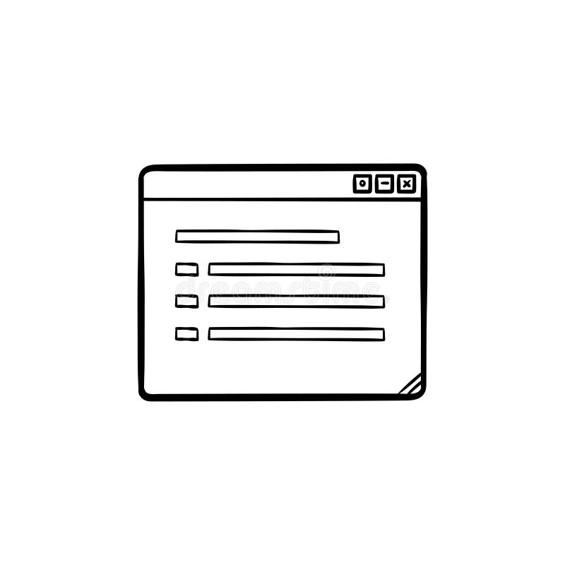Browser Window Doodle Stock Illustrations – 114 Browser Window Doodle ...