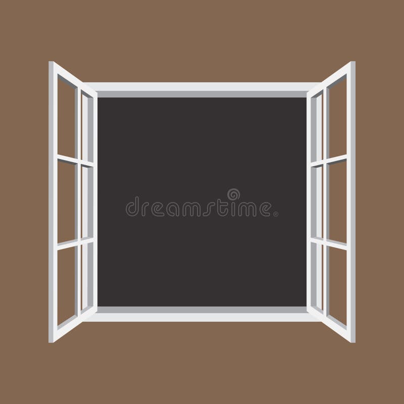 Open window frame icon stock vector. Illustration of design - 95435651