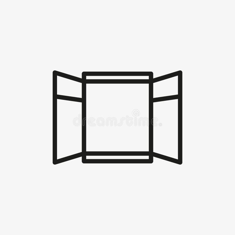 Open Window Icon for Exterior Design Concept Stock Vector ...