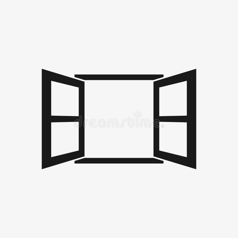 Open Window Icon for Exterior Design Concept Stock Vector ...