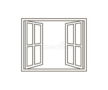Open Window Outline Stock Illustrations – 5,334 Open Window Outline ...