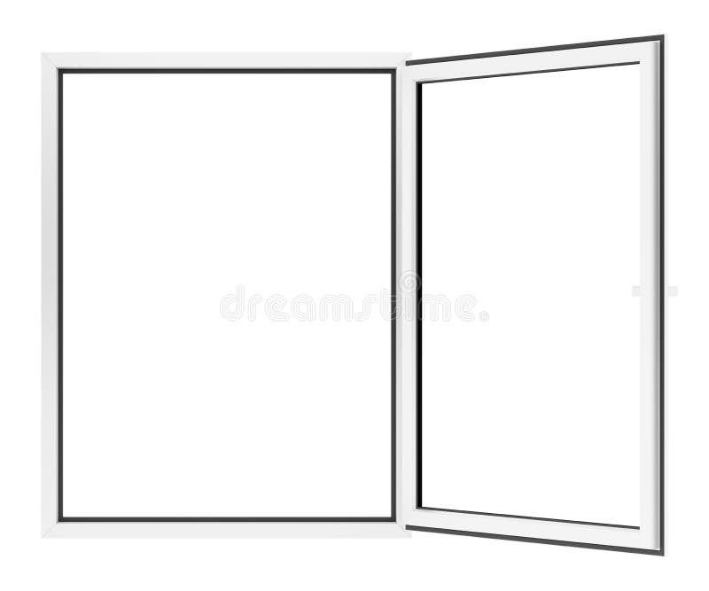 Open window on wall stock illustration. Illustration of blank - 153462408