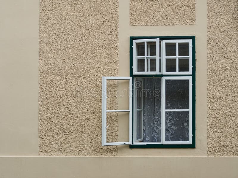 An Open Window in an Old House Stock Image - Image of outdoor, casing ...